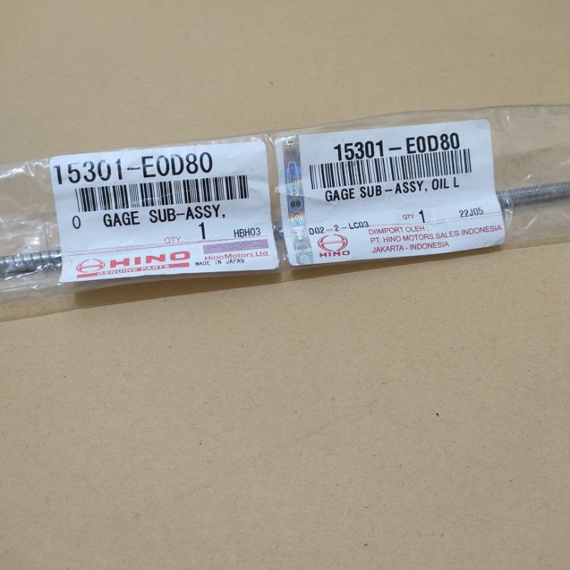 Jual COLOKAN OLI HINO GAGE SUB-ASSY OIL L 15301-E0D80 GENUINE PART ...