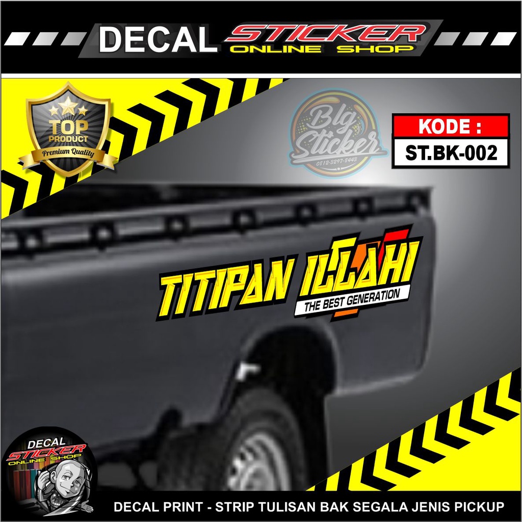 Jual STIKER TULISAN BAK SAMPING PICKUP SEGALA JENIS L300 CARRY T120SS ...
