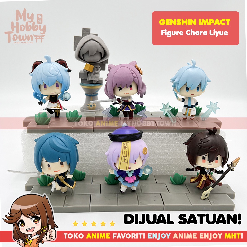 Jual Figure Anime Game Genshin Impact Zhongli Qiqi Xingqiu Chongyun ...