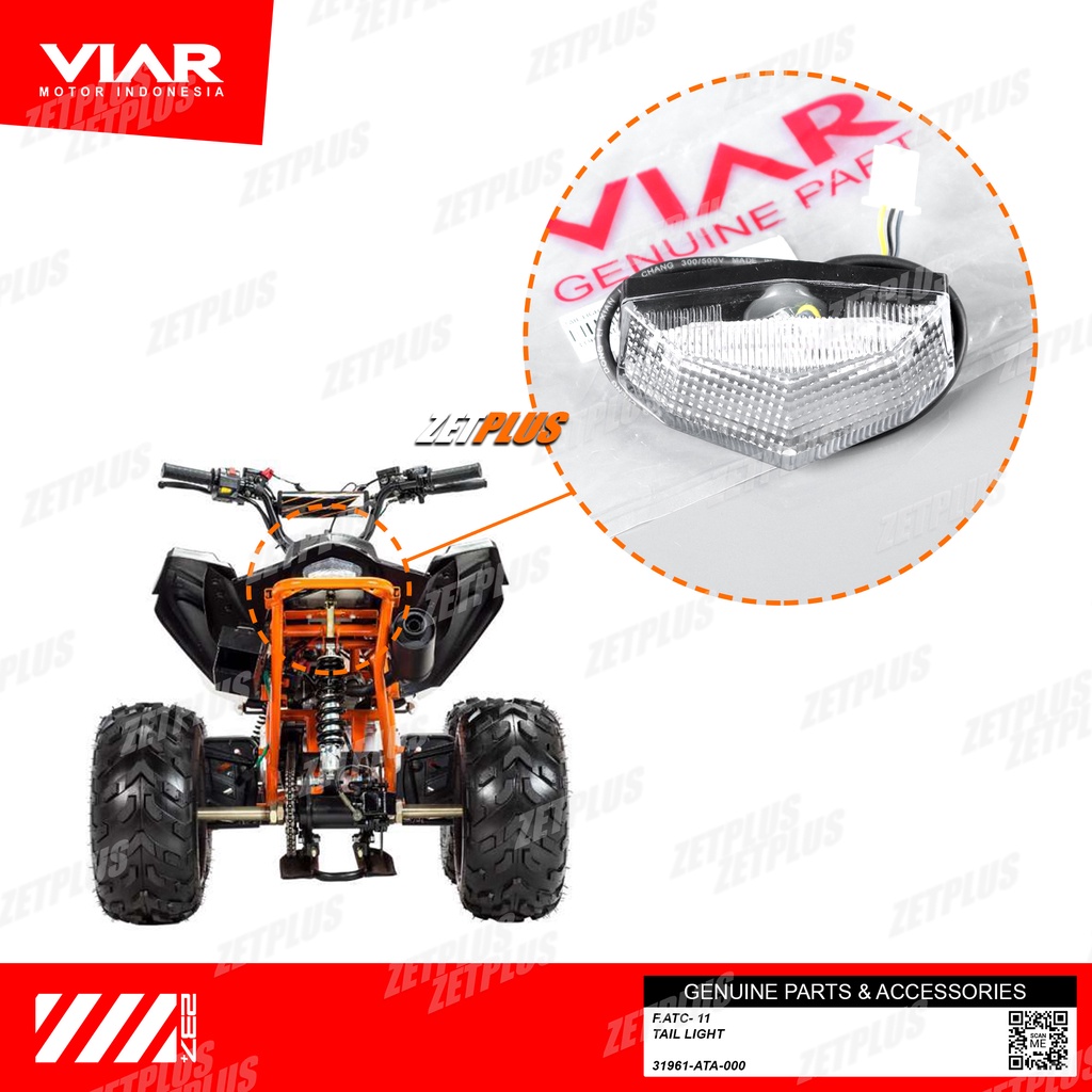 Jual LAMPU REM BELAKANG ATV RAZOR 100 SP /Led tail light atv sport ...