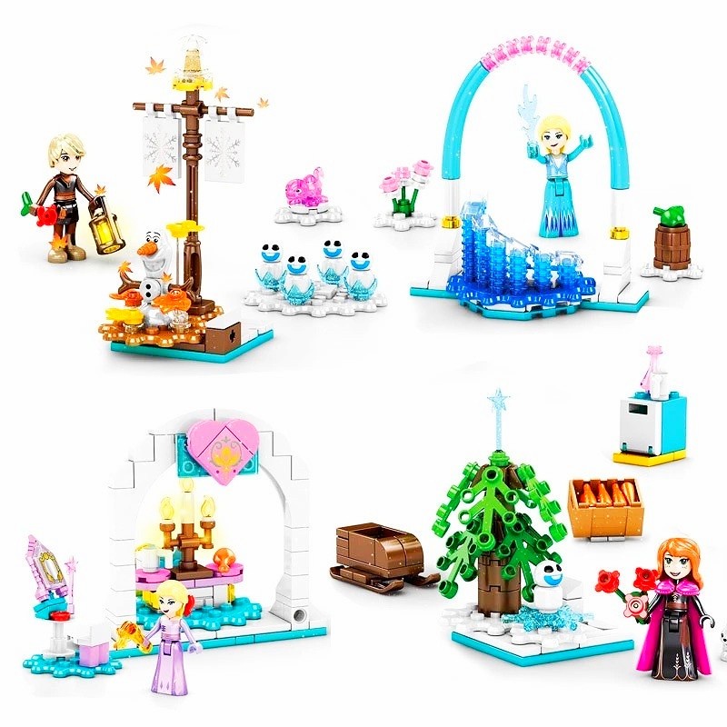 Jual Mainan Balok Karakter Film Frozen Elsa Anna Olaf Kristoff (Film ...