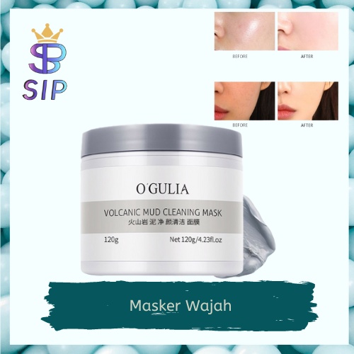Jual O'GULIA Masker Wajah Volcanic Mud Facial Whitening Clay Mask 120gr ...