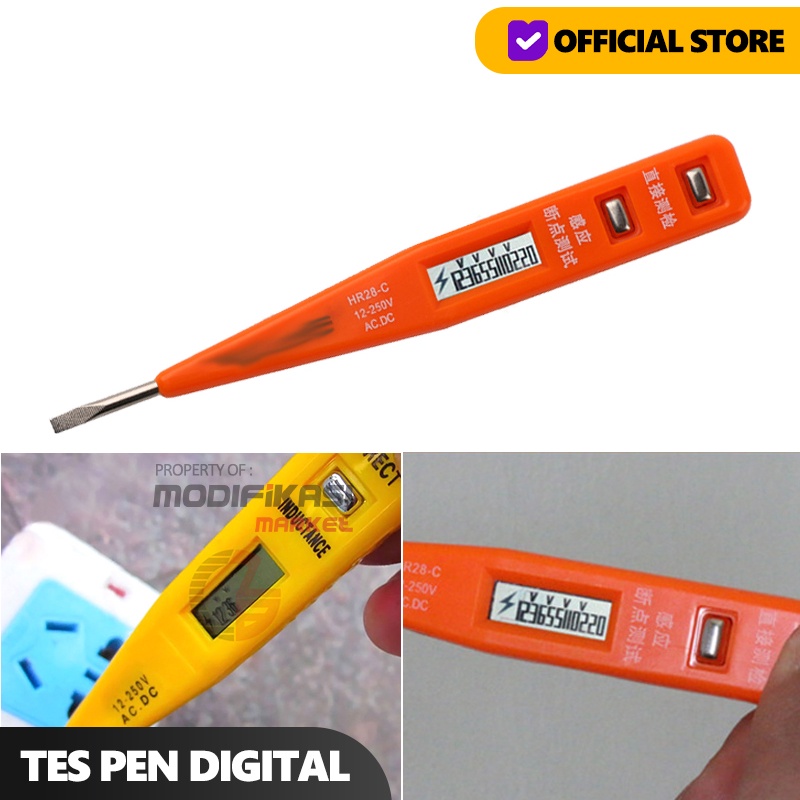 Jual DIGITAL TEST PEN TES PEN TESPEN DIGITAL 12-250V AC DC DENGAN ...
