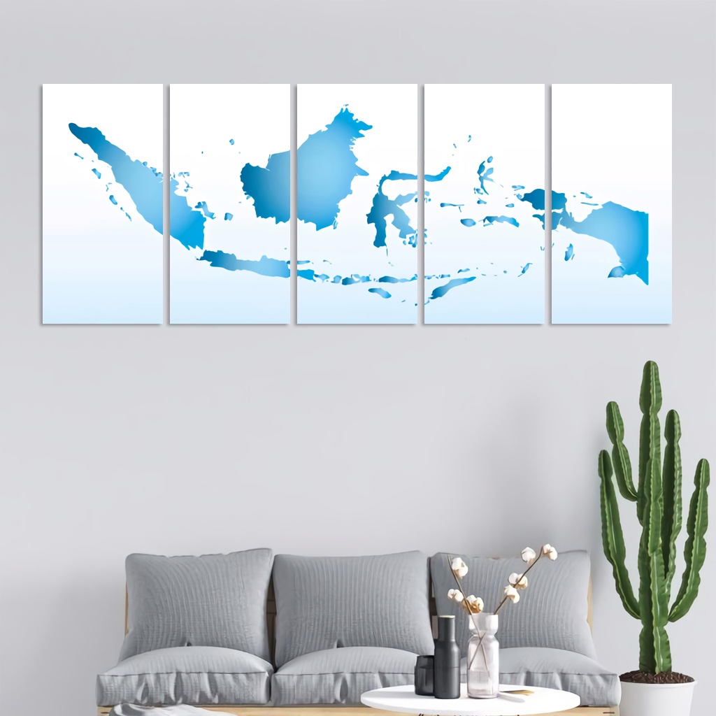 Jual Karissut Hiasan Dinding Ruang Tamu Peta/ Maps Indonesia 30x75 cm ...
