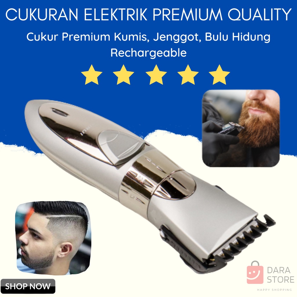 Jual Cukuran Premium Quality Rechargeable Alat Cukur Rambut Jenggot ...