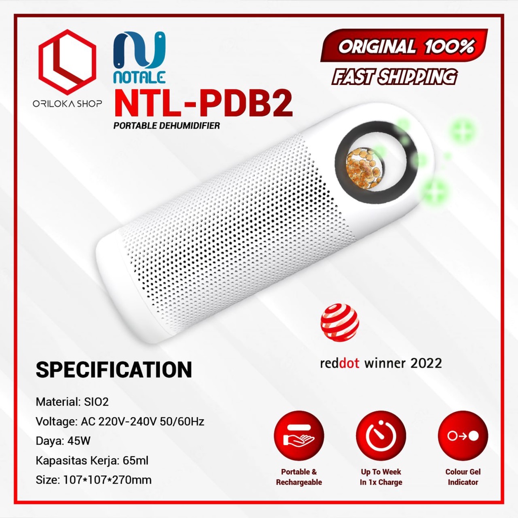 Jual Notale Replacement Dehumidifier Portable NTL-PDB2 | Shopee Indonesia