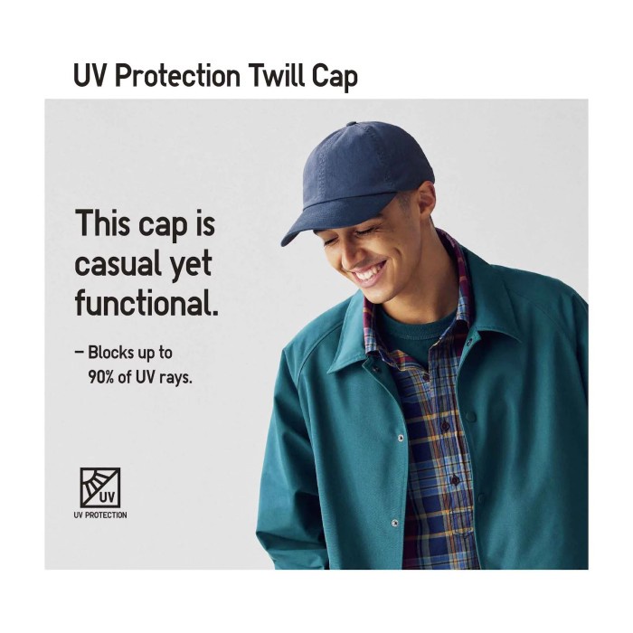 Jual hat / uniqlo topi twill uv protection baseball sport olahraga pria ...