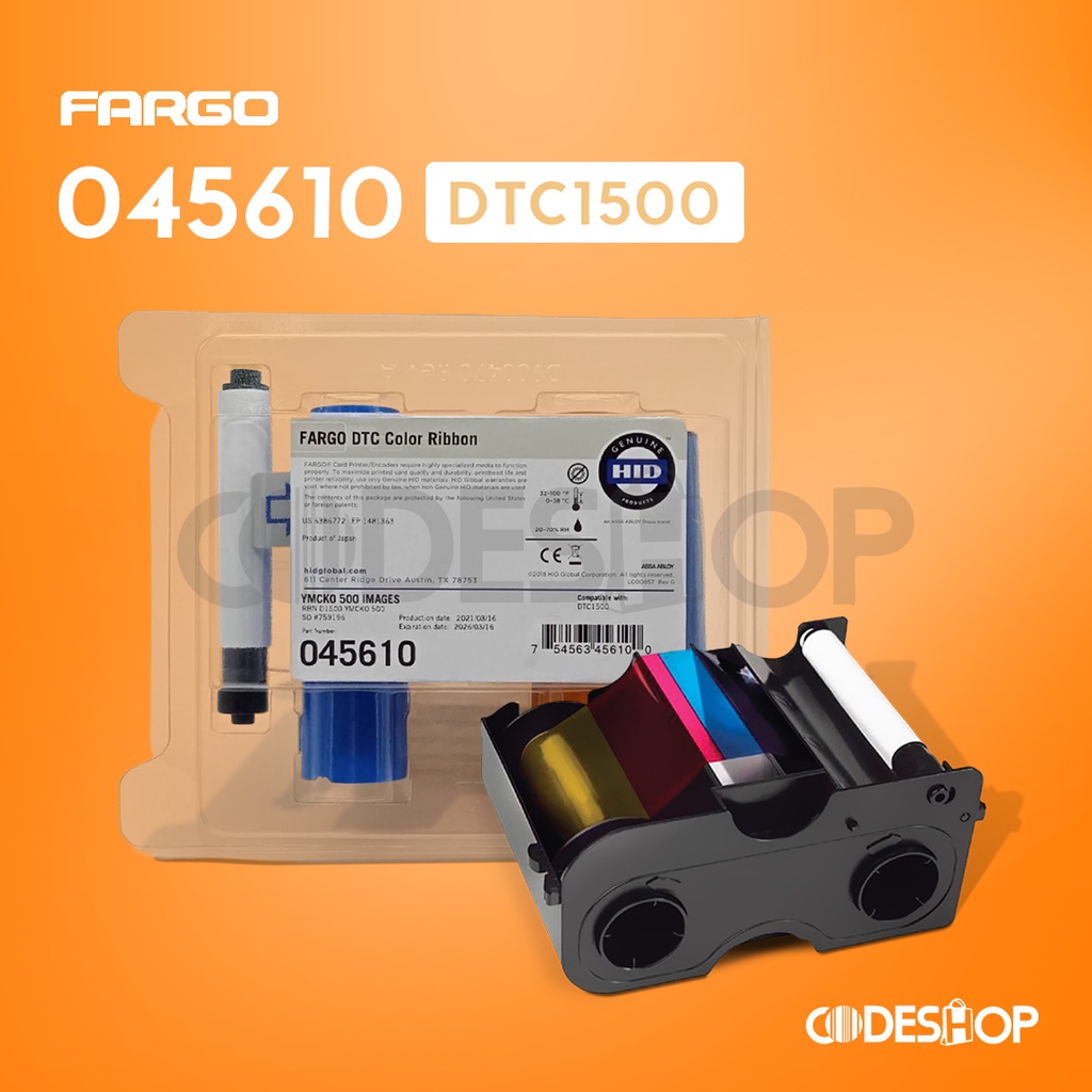 Jual Ribbon Printer ID Card Fargo DTC1500 YMCKO PN: 045610 Original ...