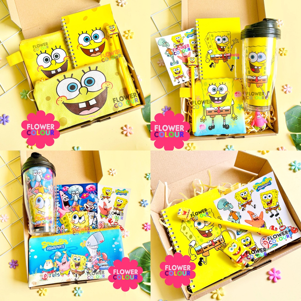 Jual PAKET ALAT TULIS SPONGEBOB / HAMPERS SPONGEBOB / PAKET BOX ...