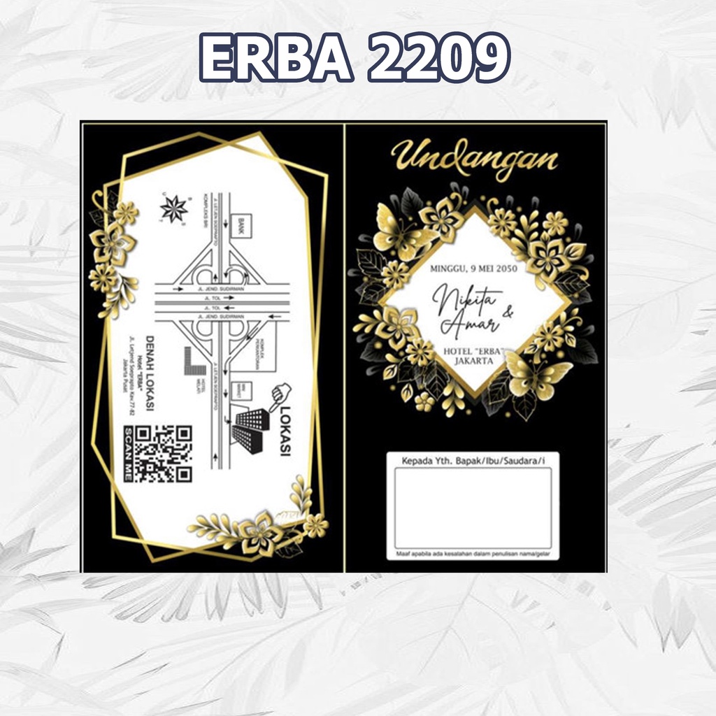 Jual Blangko Undangan Pernikahan ERA BARU / ERBA 2209 UNDANGAN KOSONGAN ...