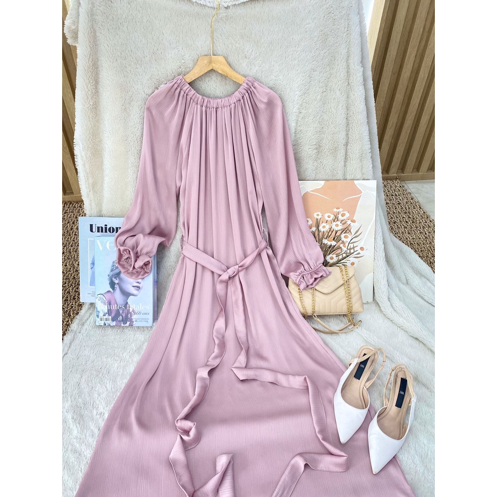 Jual Limited - Casandra Dress Shimer Silk Premium Gamis Viral Dress ...