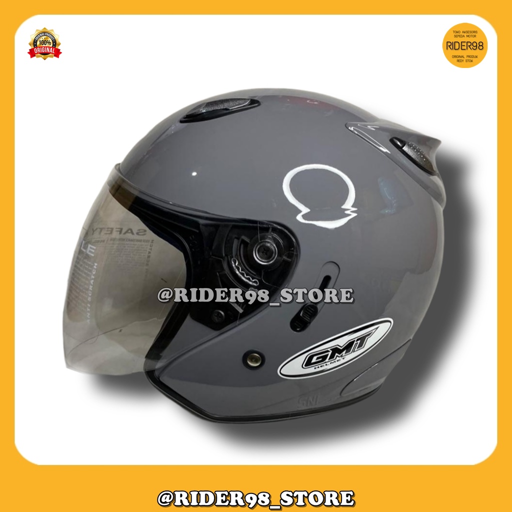 Jual Helmets Sepeda Motor Half Face Gmt Double Visor Solid Polos ...