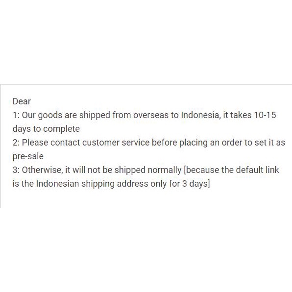 Jual 100-Pra-penjualan Product setting pre-order [Silakan tambahkan ...