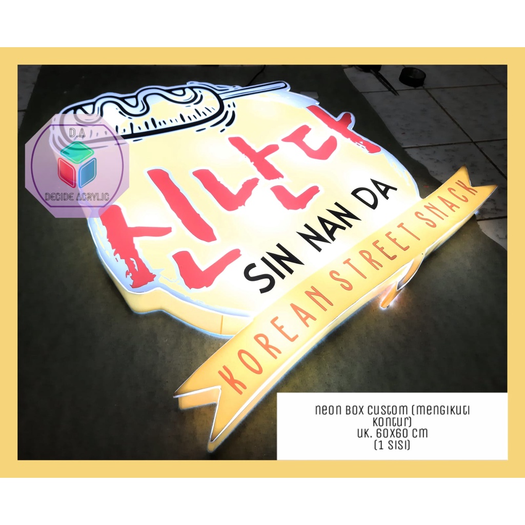 Jual Neon Box Custom Uk. 60x60 | Shopee Indonesia