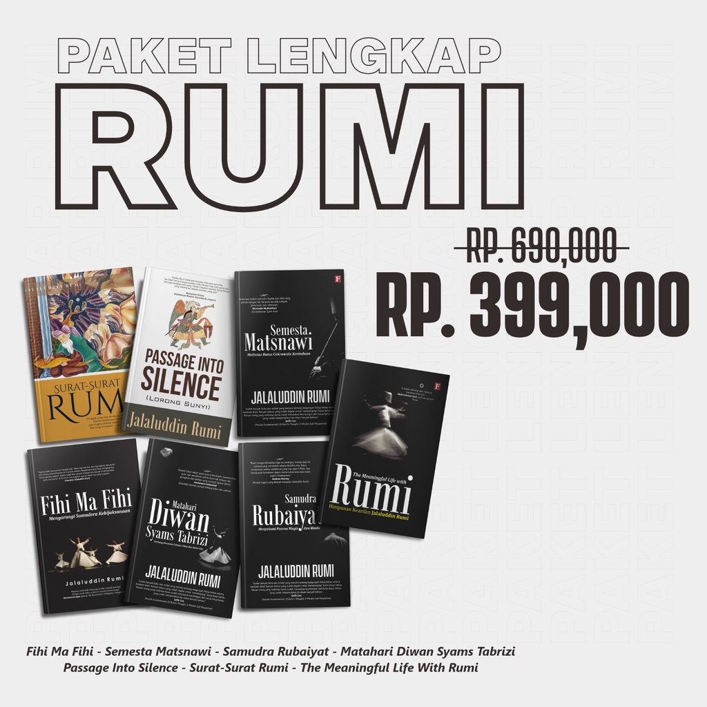 Jual Paket Buku Lengkap Koleksi Rumi Isi 6 Buku Bonus 1 Buku | Shopee ...