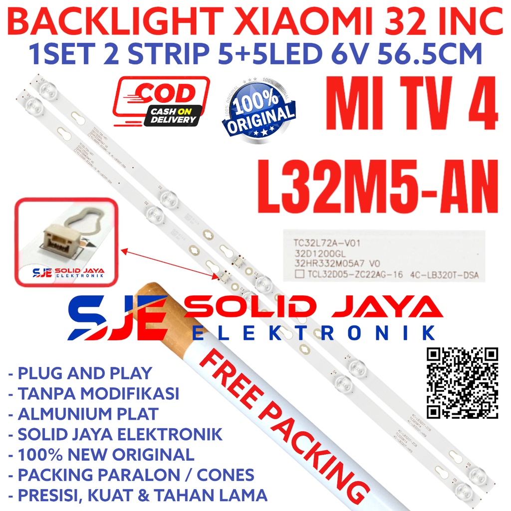 Jual BACKLIGHT LED TV XIAOMI 32 INC L32M5-AN L32M5 AN MI4A XIAO MI TV ...