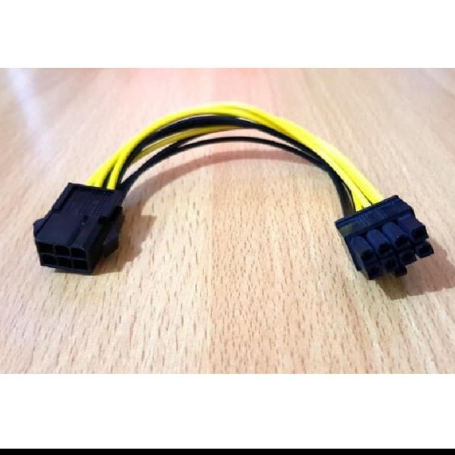 Jual Power VGA PCIE 6 pin Female to 8 pin Male | Shopee Indonesia