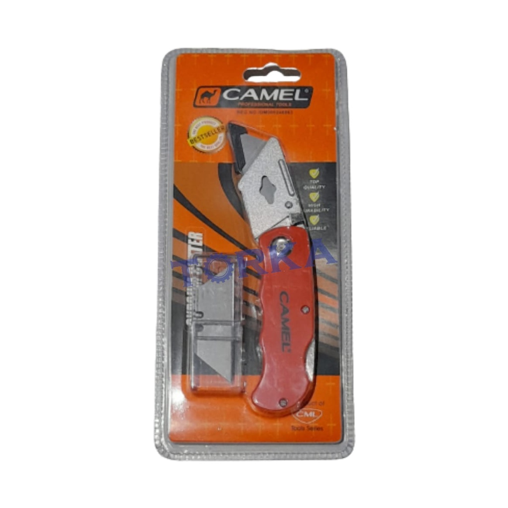 Jual Pisau Cutter Gypsum Lipat Foldable Knife Serbaguna + Refill CAMEL ...