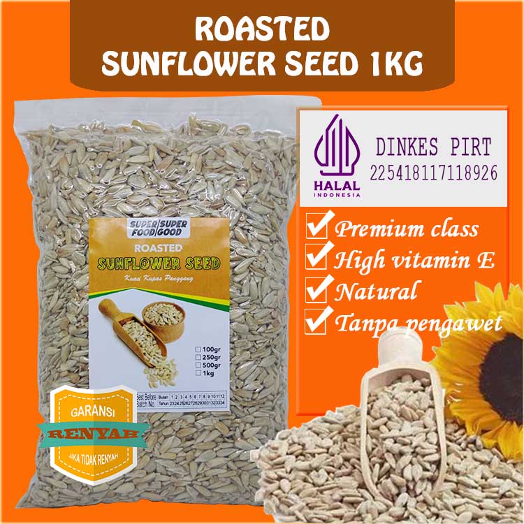 Jual Roasted Sunflower Seed - Kuaci Kupas Panggang 1Kg Biji Bunga ...