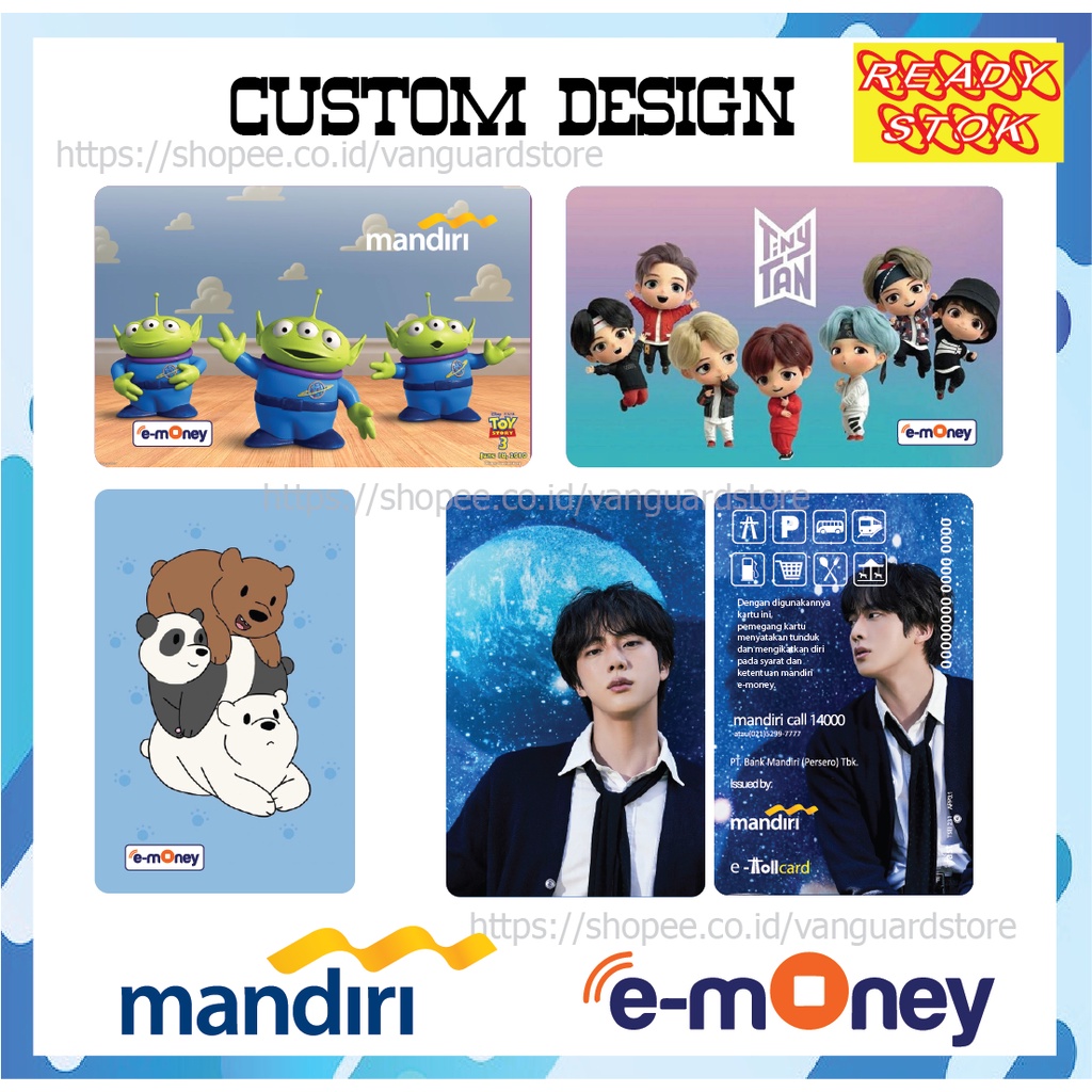 Jual KARTU E MONEY E TOLL CUSTOM DESIGN KARTU EMONEY MANDIRI KARTU E ...