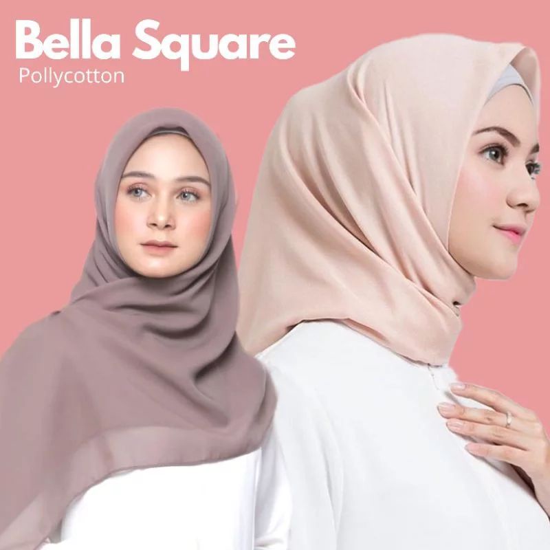 Jual Jilbab / Hijab Bella Square Pollycotton - Kerudung Segi Empat murah pumkin | Shopee Indonesia
