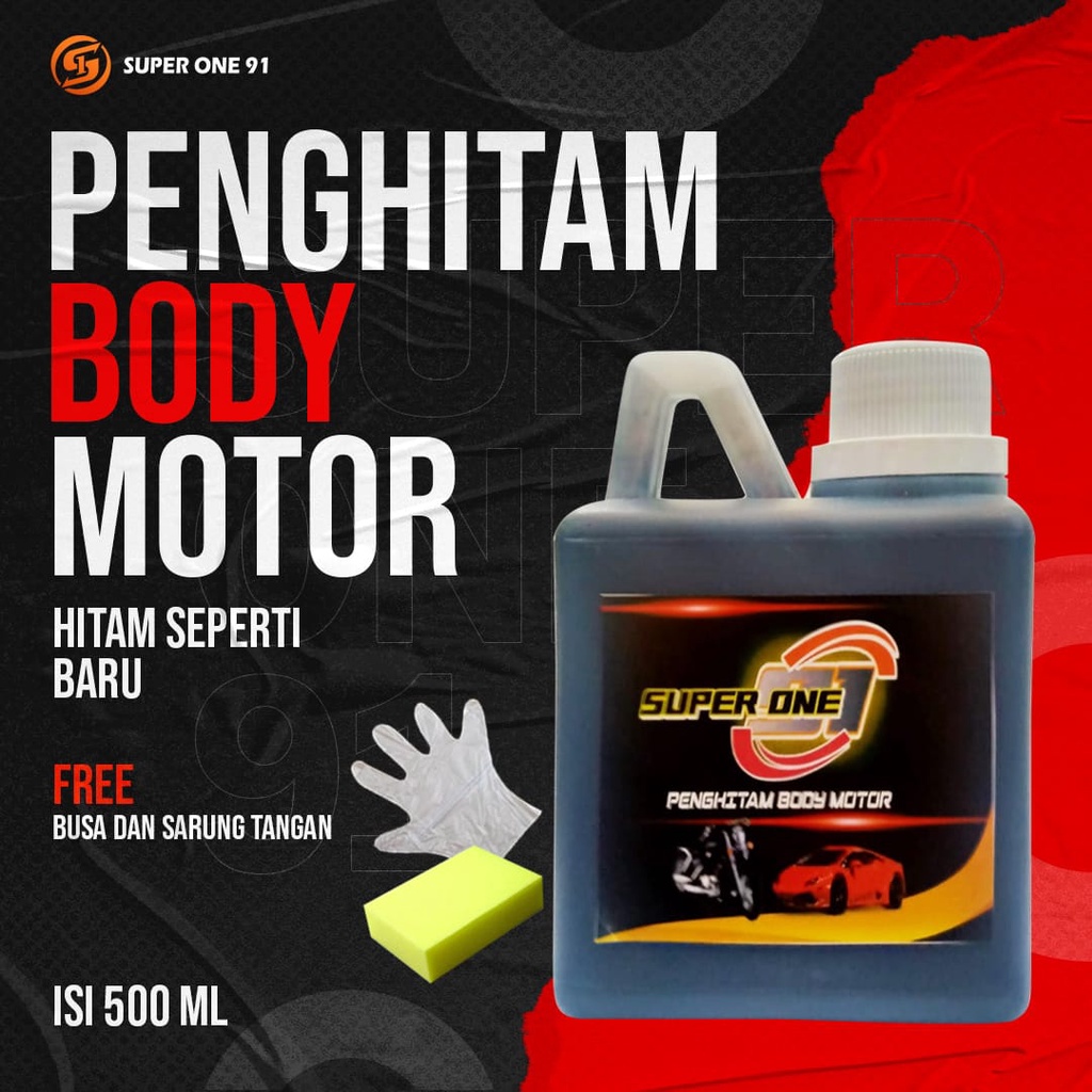 Jual SUPER ONE 91 PENGHITAM BODY KASAR MOTOR PERMANEN 500 ML | Shopee ...
