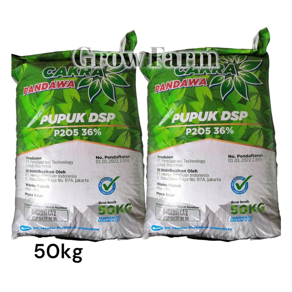 Jual Karungan 50 KG Pupuk SP 36 PREMIUM DSP CAKRA PANDAWA 1 Ball P2O5 ...