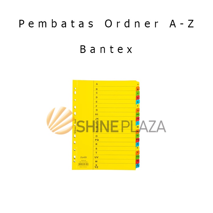 Jual Pembatas Ordner Bantex Abjad A-Z A4 6043 - Cardboard Index ...