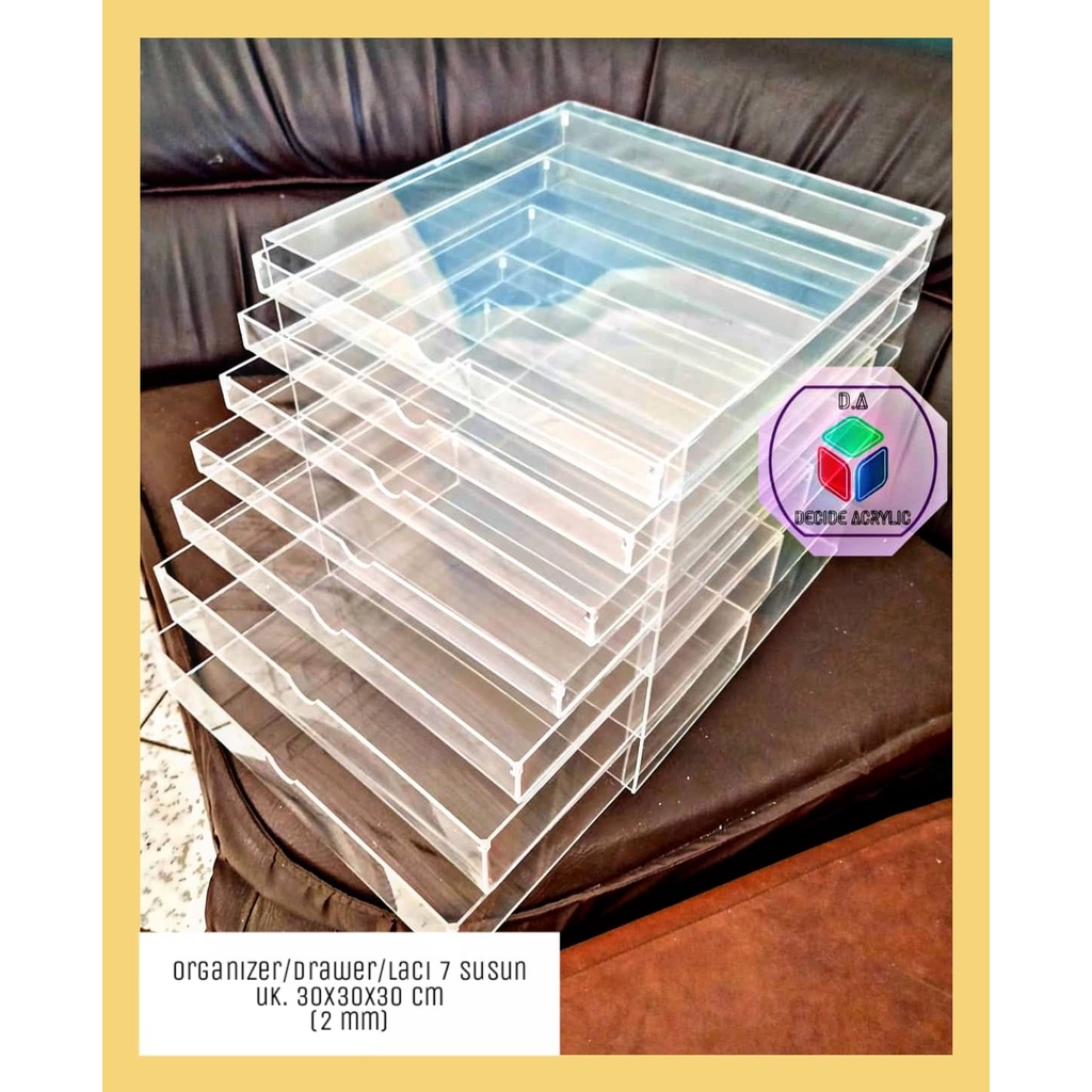 Jual Decide Acrylic Akrilik Rak Laci 7 Susun Organizer Drawer Kosmetik ...