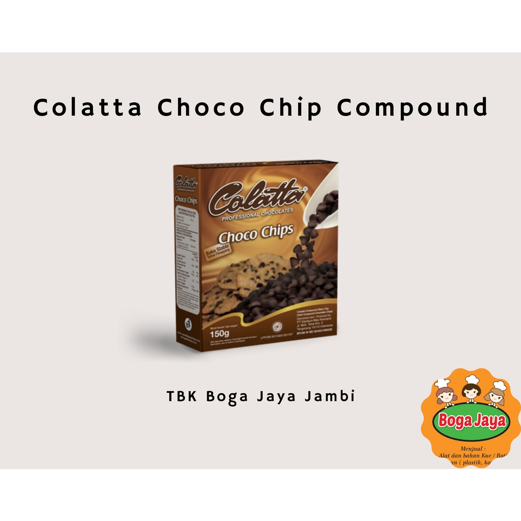 Jual COLATTA CHOCO CHIP COMPOUND [KEMASAN 150gr] | Shopee Indonesia