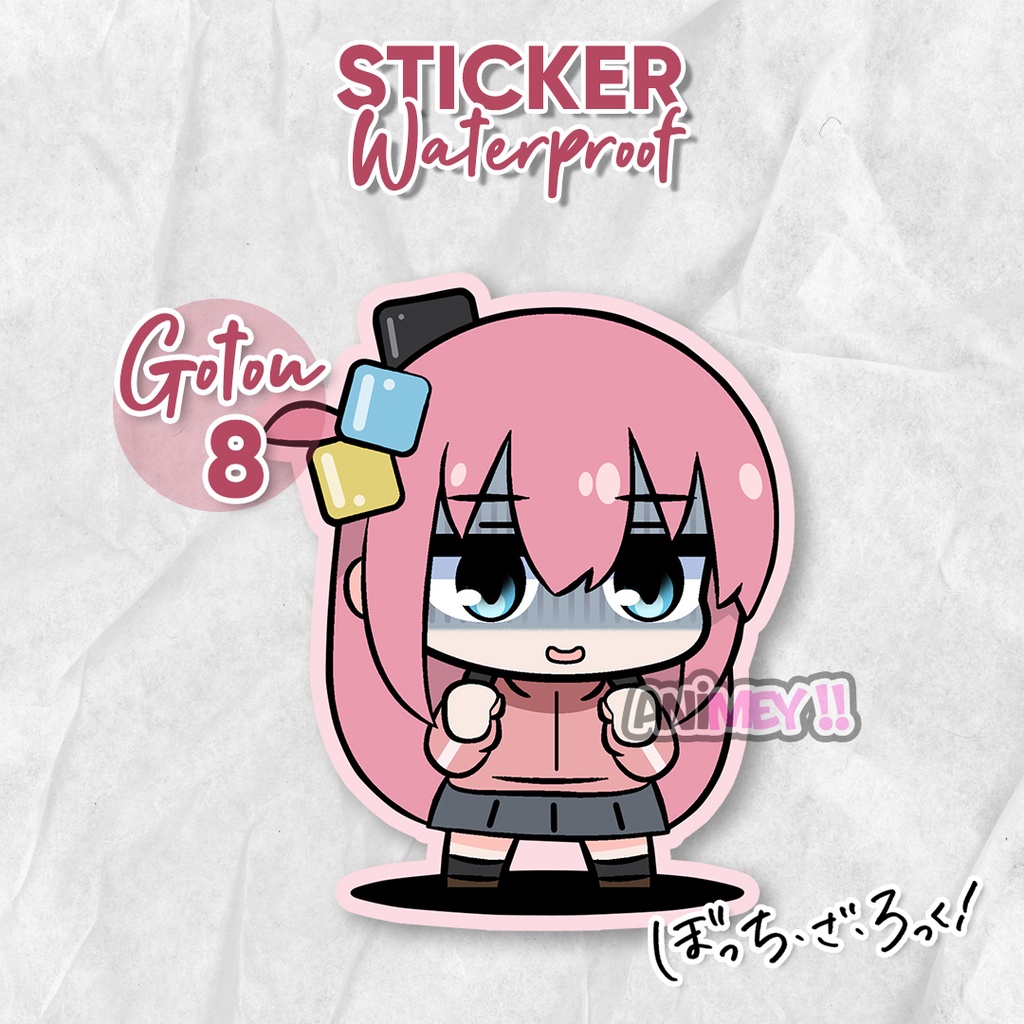 Jual Stiker Gotou Bocchi The Rock / Sticker Anime Waterproof | Shopee ...