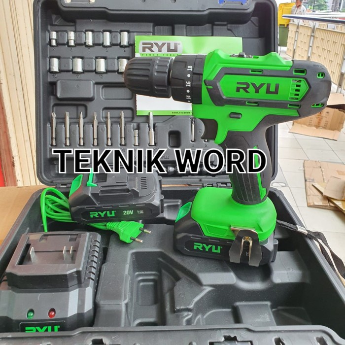 Jual Produk Terbaru Bor Cordless Impact Drill Ryu Rci 20V / Mesin Bor Baterai Ryu Rci 20V ...