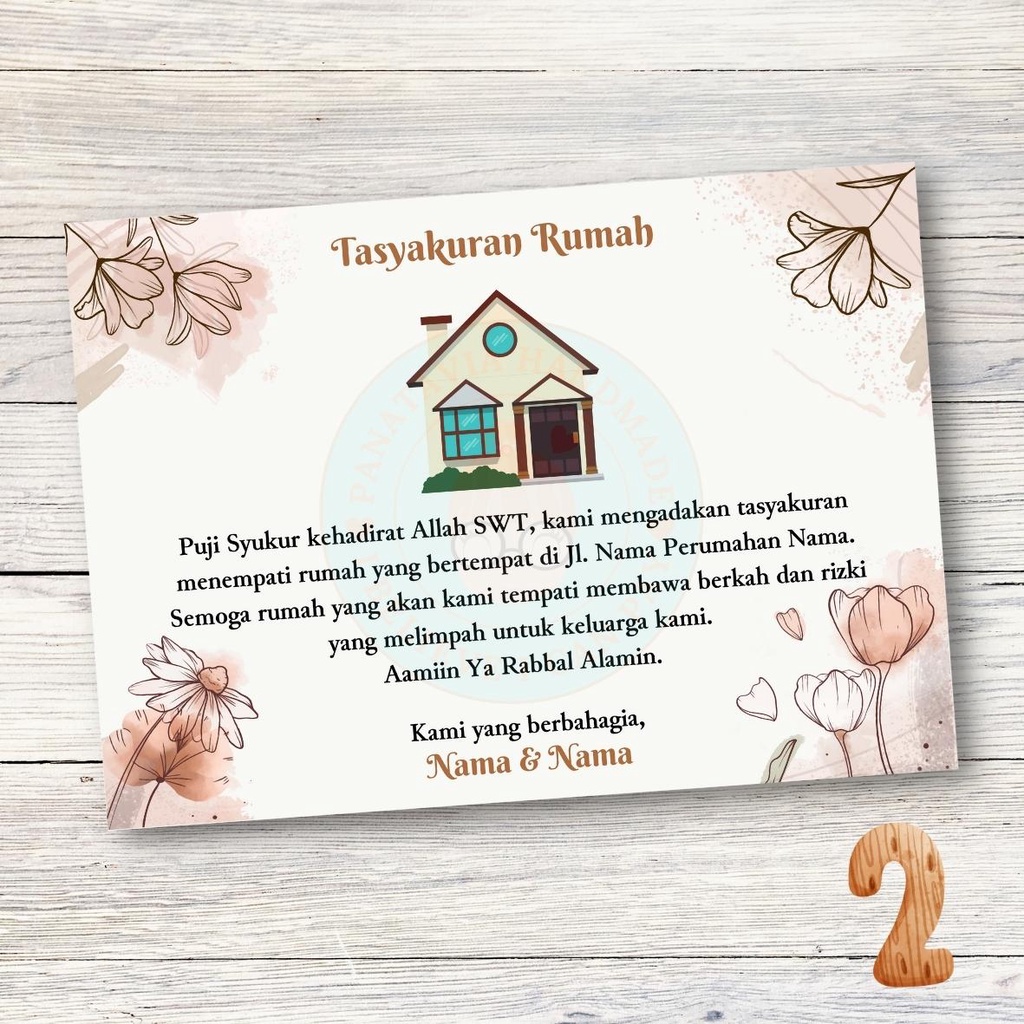 Jual Kartu Tasyakuran Rumah & Stiker Tasyakuran Rumah | Syukuran Rumah ...