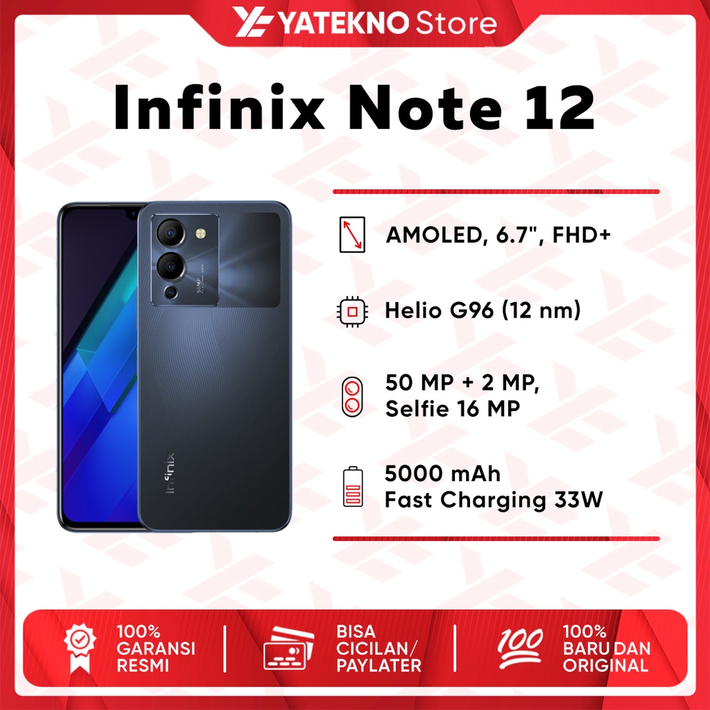 Jual (ORIGINAL) Infinix Note 12 8/128GB + 8/256GB GARANSI RESMI ~ NEW ...