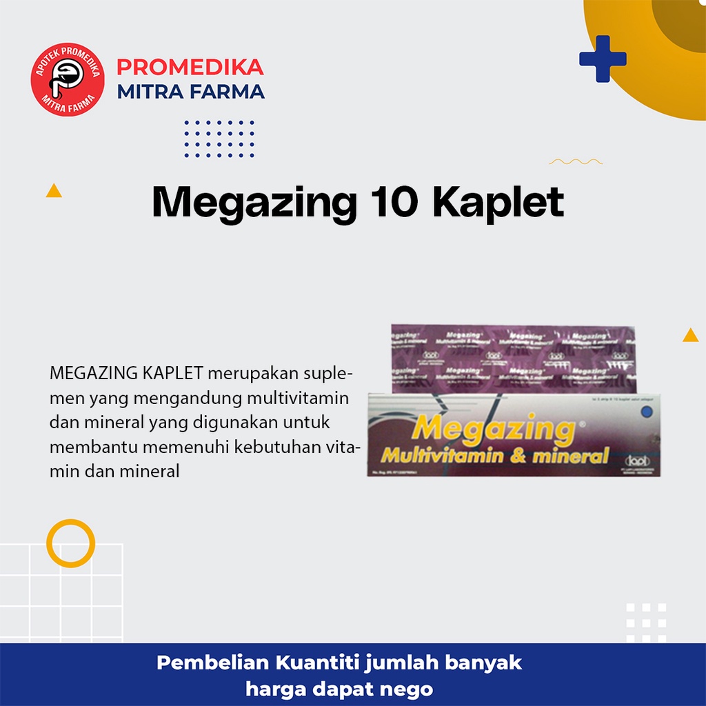 Jual Megazing 10 Kaplet/ Strip/ Multivitamin dan Mineral untuk Jaga ...