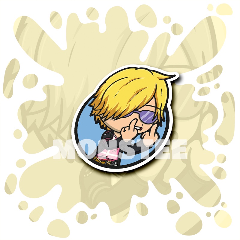 Jual Stiker Anime Chibi One Piece Red Sticker Vinyl Nami Robin Usopp ...