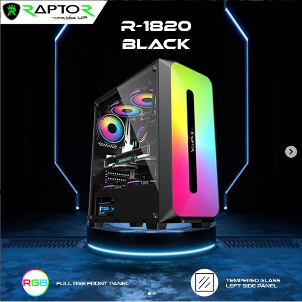 Jual Power Up Casing Raptor 1820 Mid Tower ATX With Led Strip Loop RGB ...