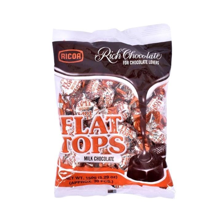 Jual RICOA FLATS TOPS MILK CHOCOLATE 150g (30s) | Shopee Indonesia