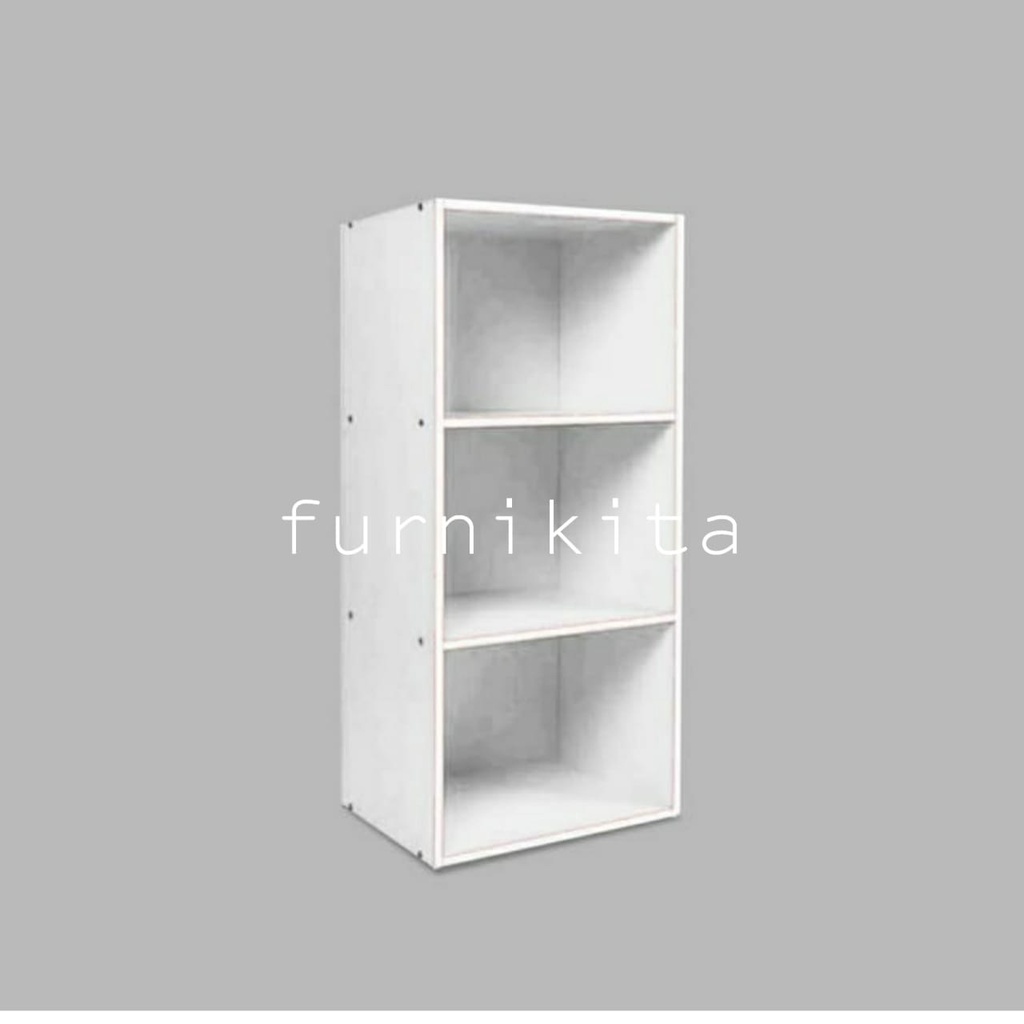 Jual RAK BUKU PAJANGAN SERBAGUNA 7 SEKAT PUTIH MINIMALIS / LEMARI BUKU ...