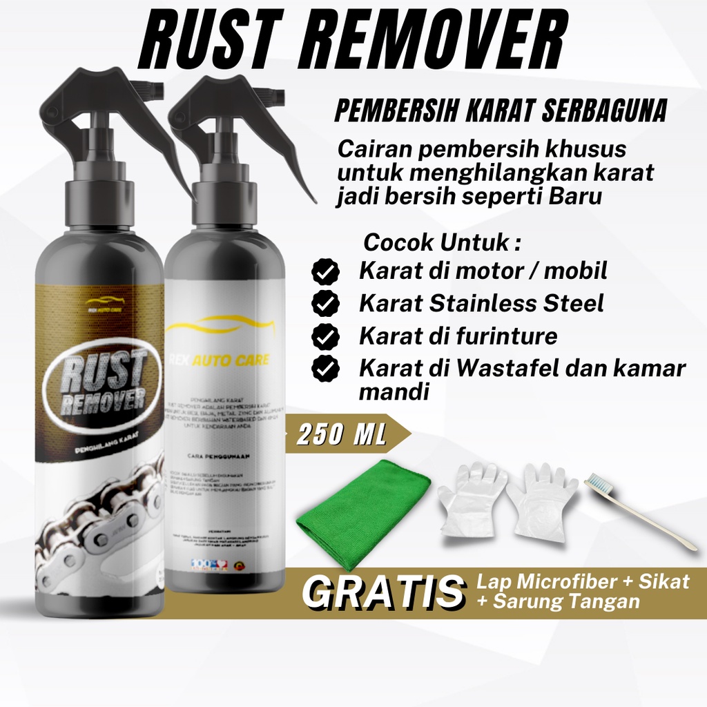 Jual PENGHILANG KARAT KERAK LOGAM BESI MOBIL MOTOR UNIVERSAL RUST CLEANER REMOVER RUST BLAST ...