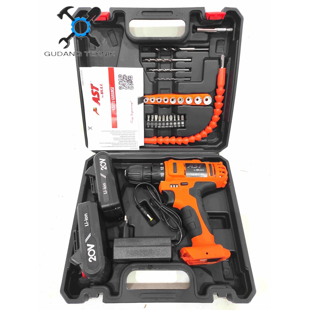 Jual Mesin Bor Tangan CORDLESS 10mm AST AS20 / Mesin Bor BATERAI Beton ...