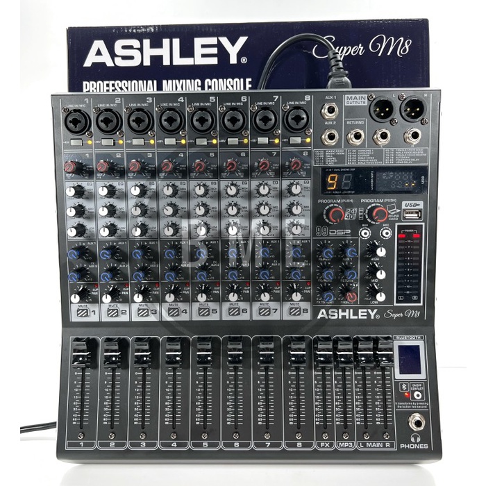 Jual Mix Mixer Audio Ashley Super M8 8Ch Usb-Bluetooth Recording To Pc ...