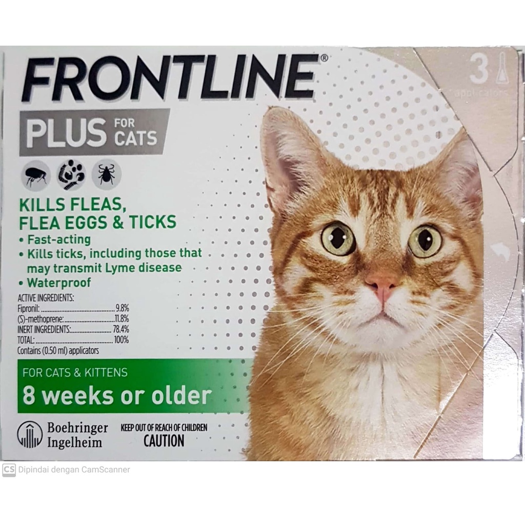 Jual OBAT KUTU FRONTLINE+ CAT / OBAT KUTU TETES FRONTLINE PLUS KHUSUS ...