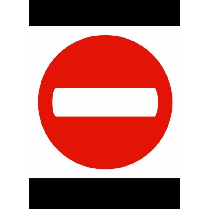 Jual Sign Rambu Dilarang Masuk Dim 60cm-Plat Alumunium K3 Verboden ...