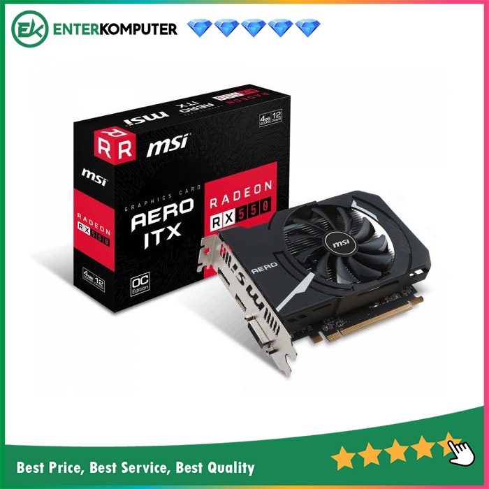 Jual MSI Radeon RX 550 4GB DDR5 - AERO ITX 4G OC | Shopee Indonesia