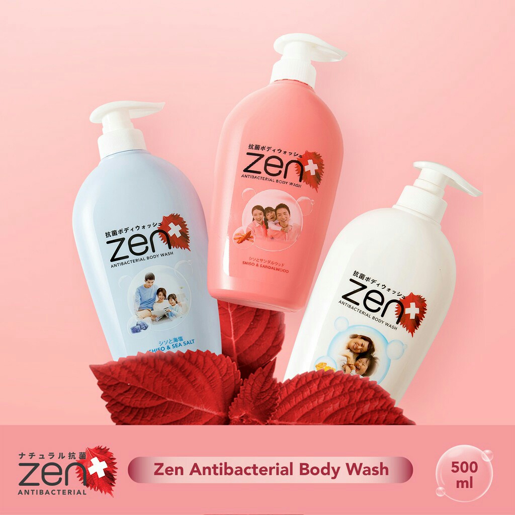 Jual Zen Antibacterial Body Wash Pump 500 ML/Sabun Cair Botol Zen Pump ...