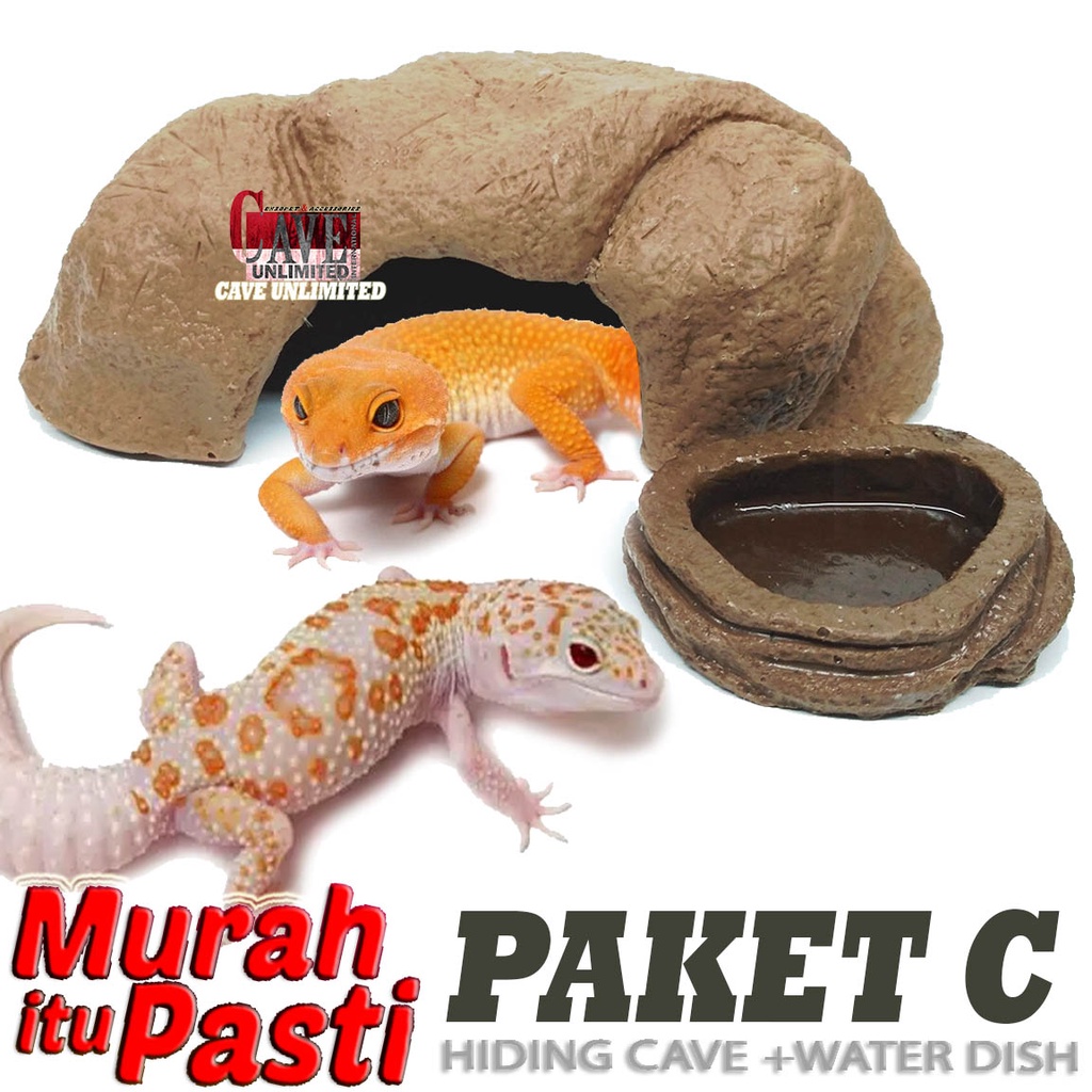 Jual PAKET C HIDING WATER DISH + HIDING PLACE CAVE WATERDISH HIDINGCAVE ...
