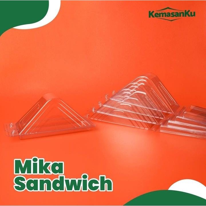 Jual Mika Sandwich Segitiga/Mika Sando segitiga isi 10 pcs 0180107 ...