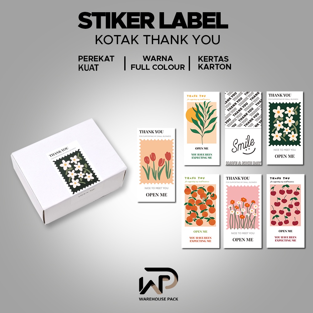 Jual Stiker Label Kotak Thank You | Stiker Segel Packing | Stiker Box ...