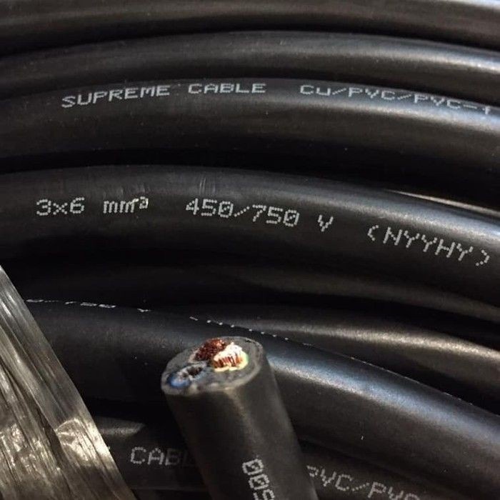 Jual KABEL POWER NYYHY 3x6 mm2 SUPREME METERAN | Shopee Indonesia
